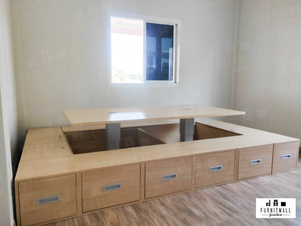 TATAMI BOX custom size เมเปิล + โต๊ะยาว 2 เมตร - เฟอร์นิเจอร์และของตก ...