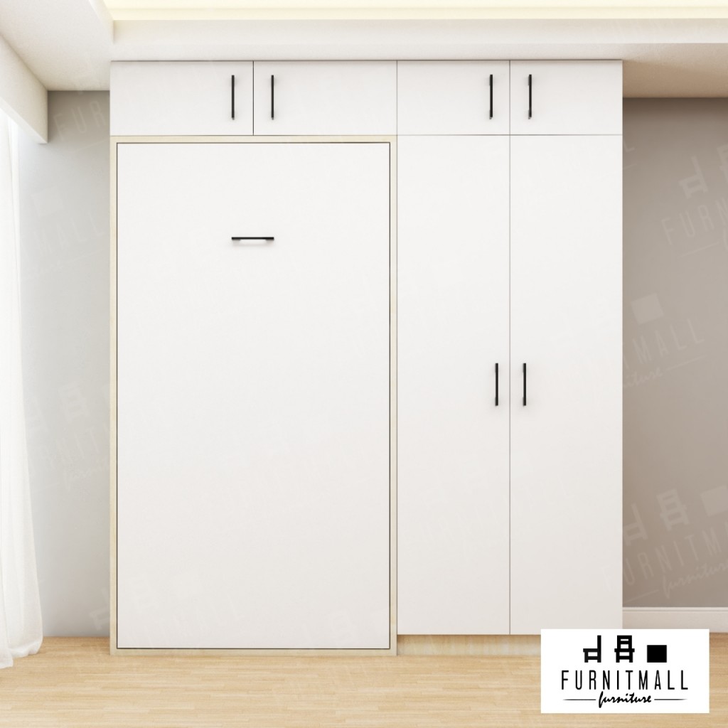 Wallbed 3ฟุต พร้อมตู้เสื้อผ้า สำหรับห้องแม่บ้าน ไม่รวมตู้บน - เฟอร์นิเจอร์และของตกแต่งบ้าน ...