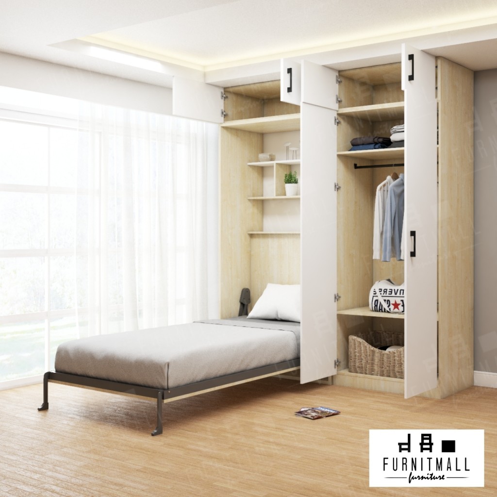 Wallbed 3ฟุต พร้อมตู้เสื้อผ้า สำหรับห้องแม่บ้าน ไม่รวมตู้บน – เฟอร์นิเจอร์และของตกแต่งบ้าน ...
