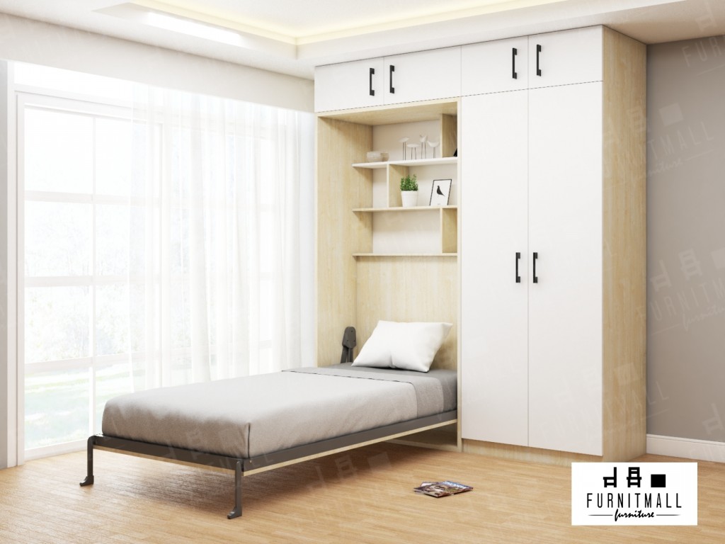 Wallbed 3ฟุต พร้อมตู้เสื้อผ้า สำหรับห้องแม่บ้าน ไม่รวมตู้บน – เฟอร์นิเจอร์และของตกแต่งบ้าน ...