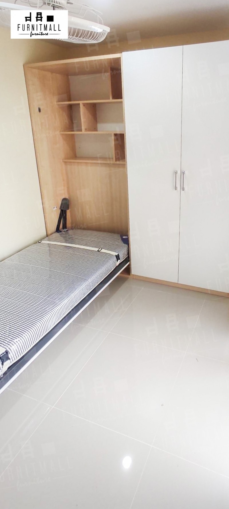 Wallbed 3ฟุต พร้อมตู้เสื้อผ้า สำหรับห้องแม่บ้าน ไม่รวมตู้บน - เฟอร์นิเจอร์และของตกแต่งบ้าน ...