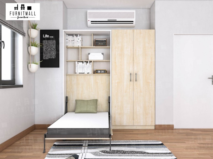 Wallbed 3 ฟุต พร้อมโต๊ะทำงานและตู้เสื้อผ้า กว้างรวม 2m. – เฟอร์นิเจอร์และของตกแต่งบ้านออนไลน์ by ...